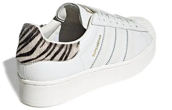 Adidas Superstar Bold Platform Sneakers With Animal Print Heel Patch