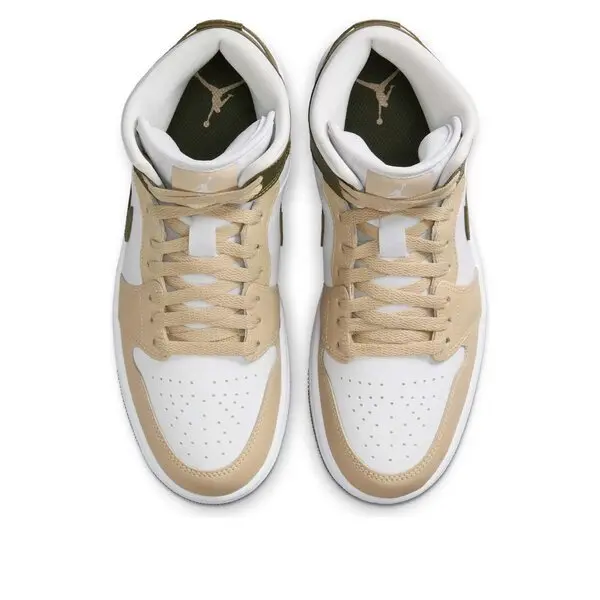 JORDAN 1 Mid "military Drab - White/rattan/medium Olive