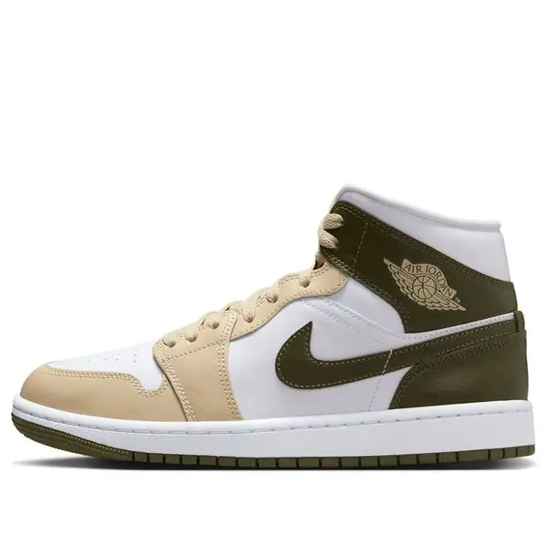 JORDAN 1 Mid "military Drab - White/rattan/medium Olive