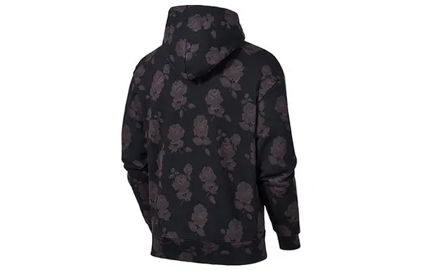 JORDAN X A Ma Maniere All Over Print Fleece Hoodie - Black/medium Ash
