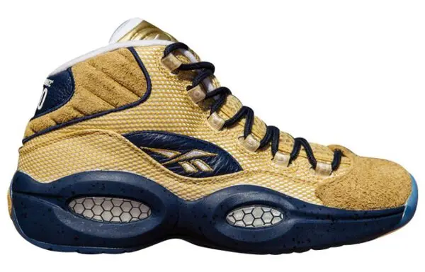 REEBOK Question Mid Ebc 'rucker Park' Sneakers - Goldyellowgold/black/white