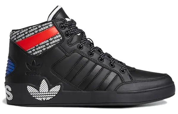 Adidas Hard Court High Top Sneakers With Overbranding