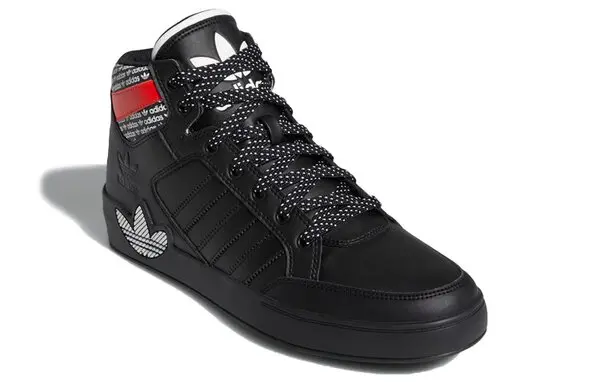 Adidas Hard Court High Top Sneakers With Overbranding