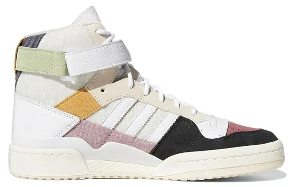 Adidas Forum 84 High Multi-material Sneakers - White/black/green