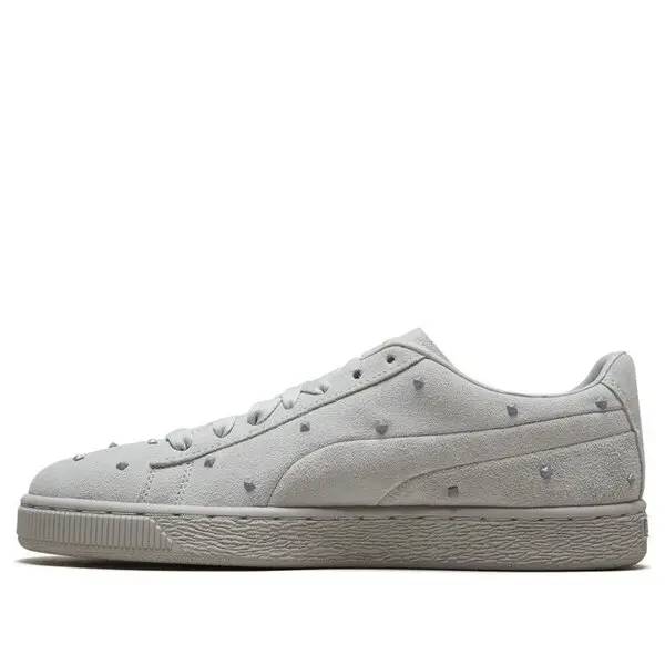 PUMA Suede Studded Lace-up Sneakers - Grey