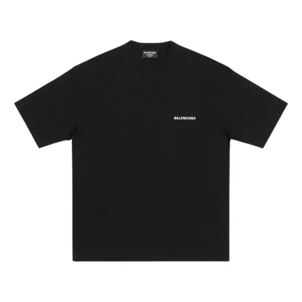 Balenciaga Logo T-shirt Medium Fit - Black