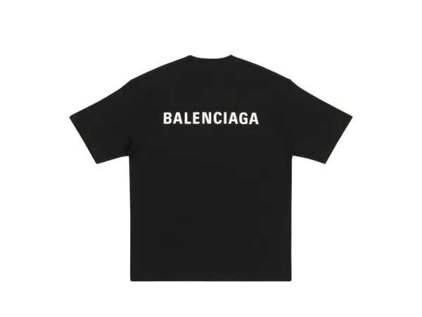 Balenciaga Logo T-shirt Medium Fit - Black