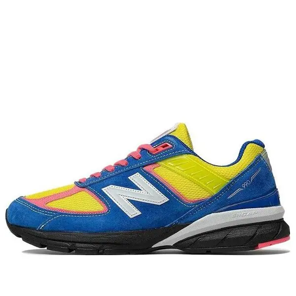 NEW BALANCE X Size? 990v5 Made In Usa "corner Store" Sneakers - Blue/yellow