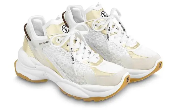 LOUIS VUITTON Run 55 Trainers - White/gold
