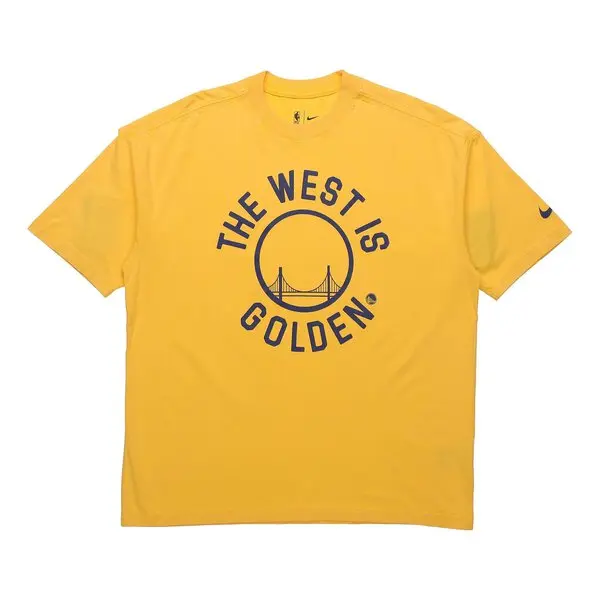 Nike Golden State Warriors Short Sleeve T-shirt - Yellow