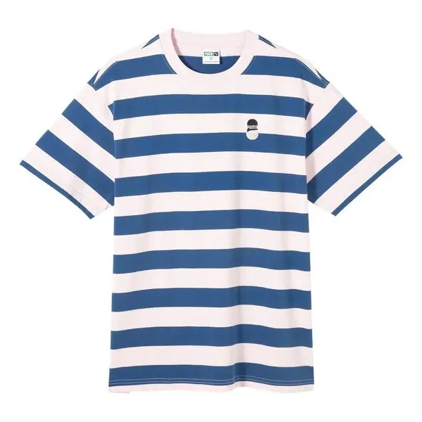 PUMA Downtown Striped T-shirt 'blue White - Blue/white