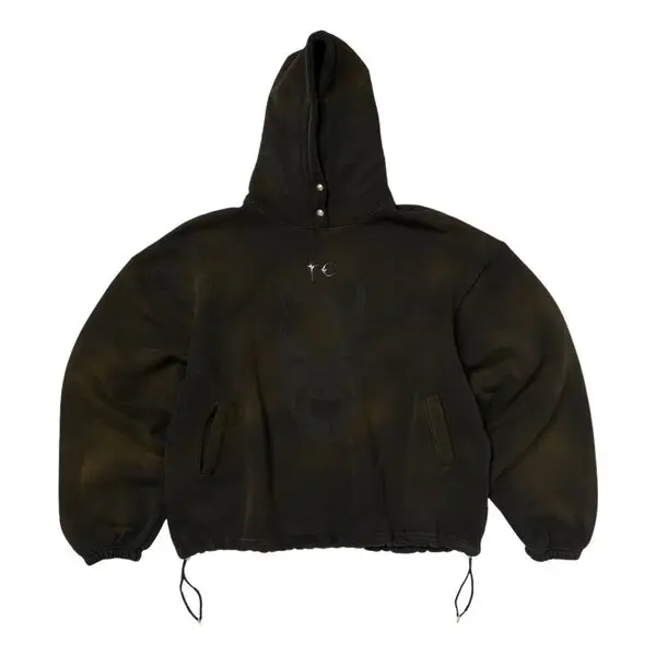 THUG CLUB Riding Skull Hoodie - Brown