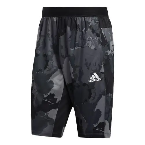 Adidas Camouflage Print Training Shorts - Light Gray