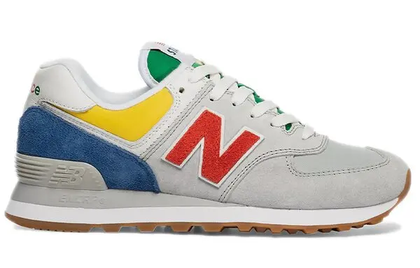 NEW BALANCE Staud X 574 "rain Cloud Team Red" Sneakers - Gray/red/green