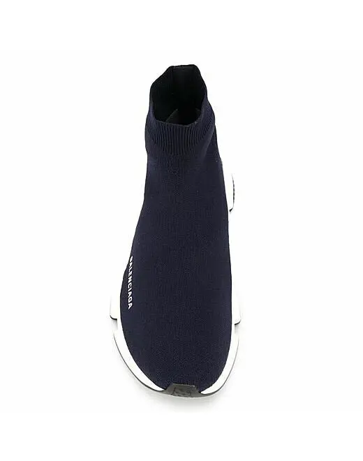 Balenciaga Speed 1.0 Knit Sneakers - Navy/white/black