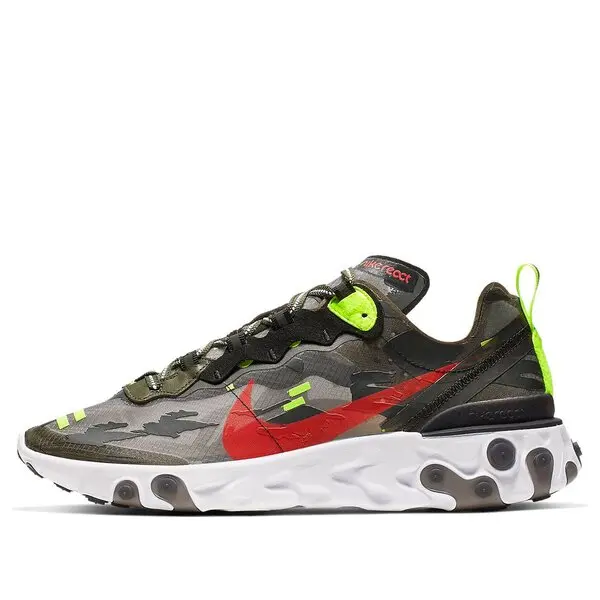 Nike React Element 87 Camouflage Sneakers - Black/red