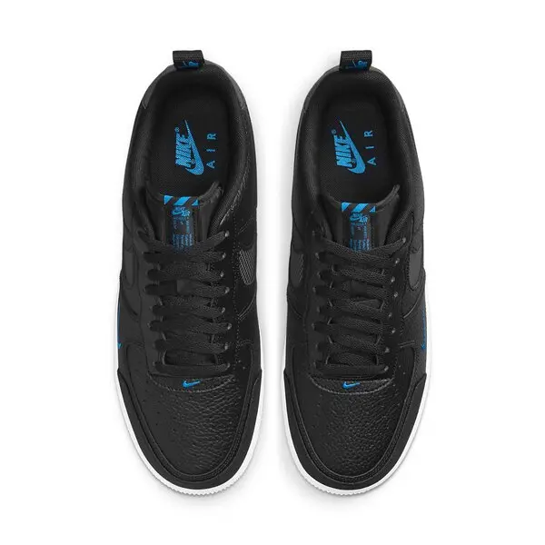 Nike Force 1 Lv8 "reflective Swoosh - Black/blue