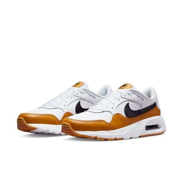 Nike Max Sc Leather Low Top Sneakers - White/yellow