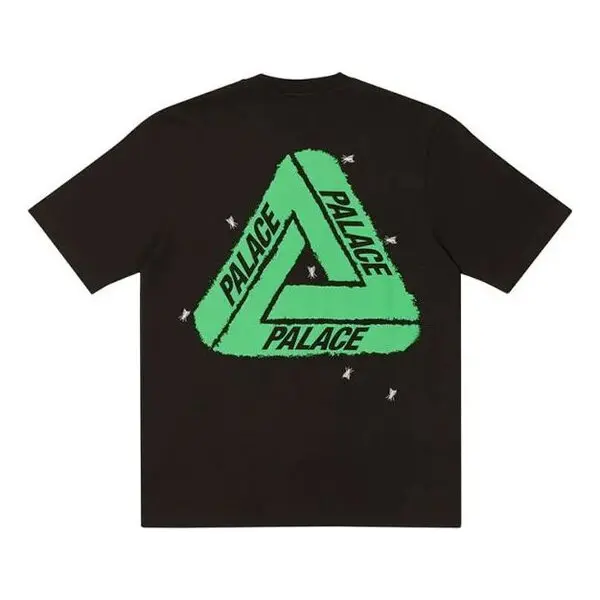 PALACE Fly Tshirt Green Triangle Logo Short Sleeve - Black