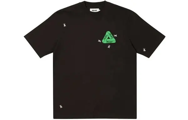 PALACE Fly Tshirt Green Triangle Logo Short Sleeve - Black