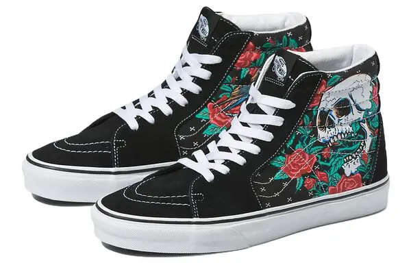 VANS Sk8-hi "rose Skulls" High Top Sneakers