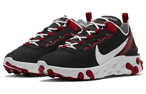 Nike React Element 55 Athletic Sneakers - Black