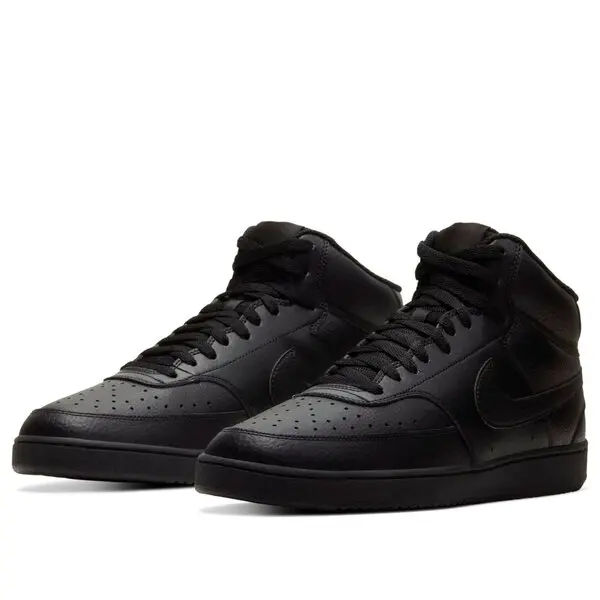 Nike Court Vision Mid High Top Sneakers - Black
