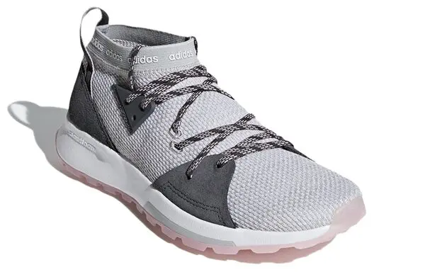 Adidas Quesa Mid-top Sneakers - Grey/true Pink