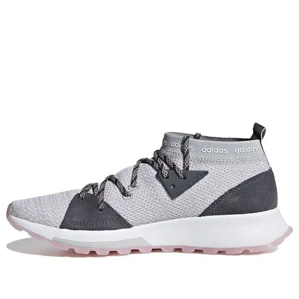Adidas Quesa Mid-top Sneakers - Grey/true Pink