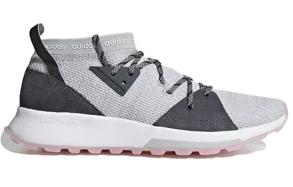 Adidas Quesa Mid-top Sneakers - Grey/true Pink