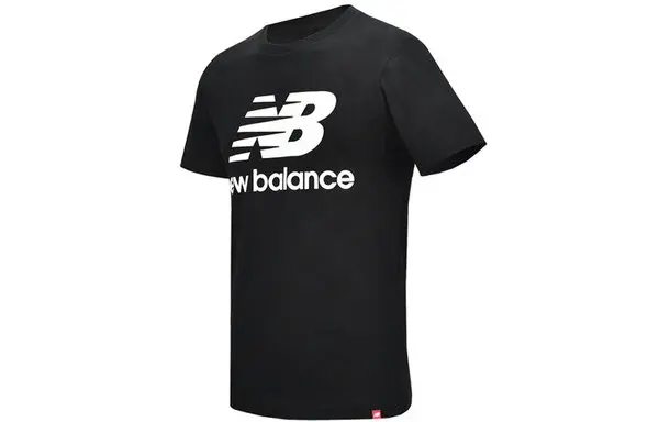 NEW BALANCE Cotton Leisure T-shirt Asia Sizing 'black