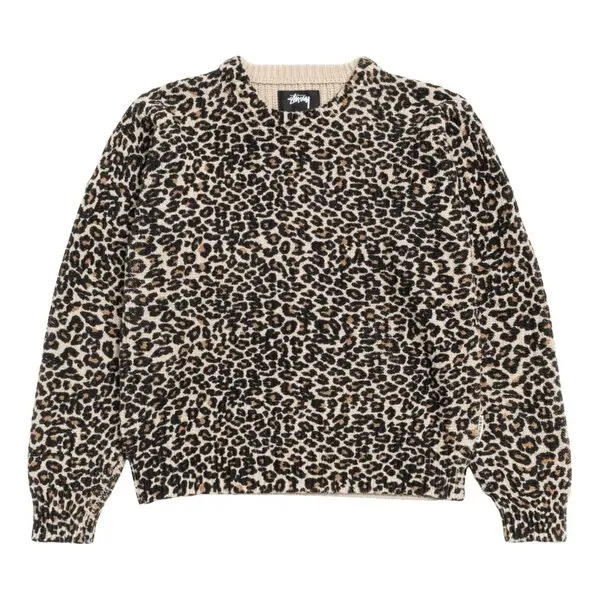 StÜssy Print Pullover Sweater - Leopard
