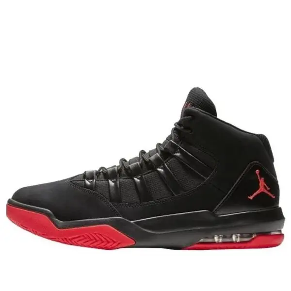 JORDAN Air Max Aura High Top Sneakers - Blacl/red