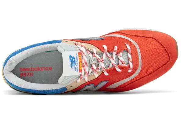 NEW BALANCE 997h Lace-up Sneakers - Red/yellow