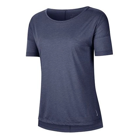 Nike Yoga Performance Short Sleeve Shirt - Blue