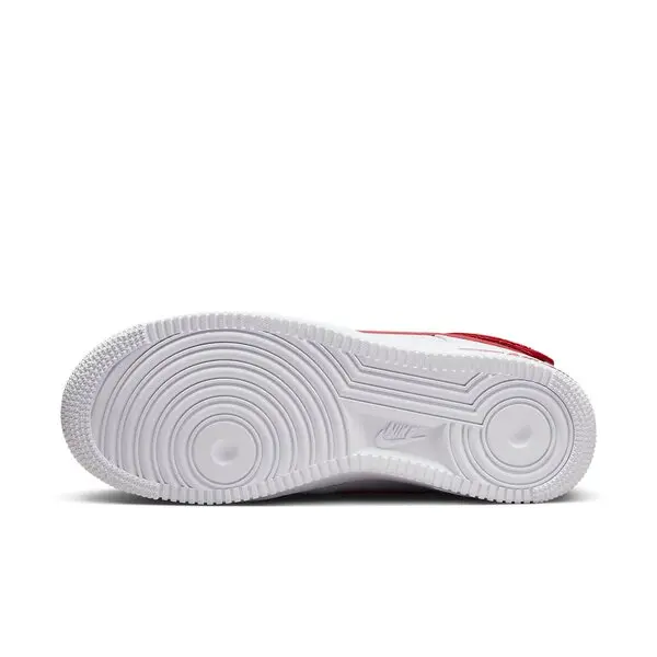 Nike Force 1 High Top Sneakers - White/cinnabar