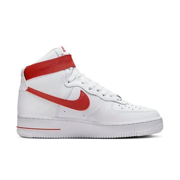Nike Force 1 High Top Sneakers - White/cinnabar