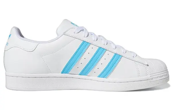 Adidas Superstar Low Top Sneakers - White/blue