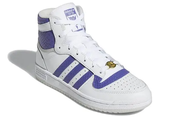 Adidas Top Ten Rb High Top Sneakers - Cloud White/purple/grey One