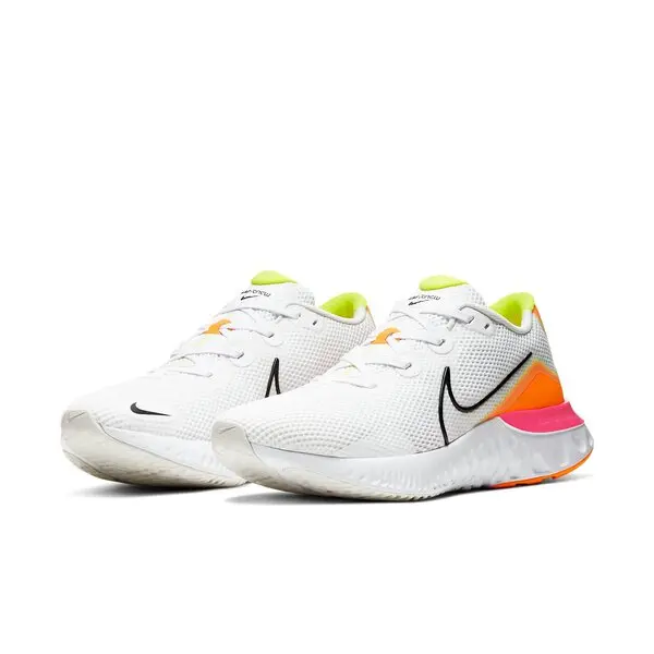 Nike Renew Run Athletic Sneakers - White/orange