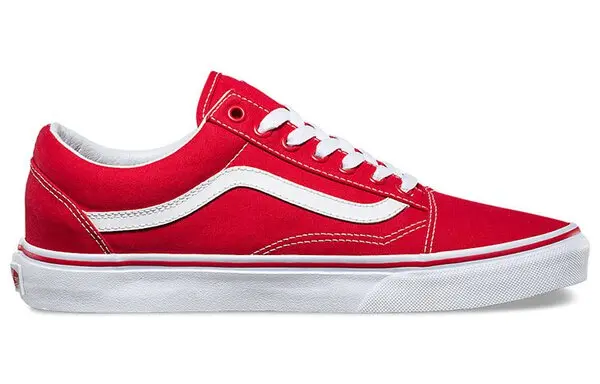 VANS Old Skool Canvas Low Top Sneakers - Red