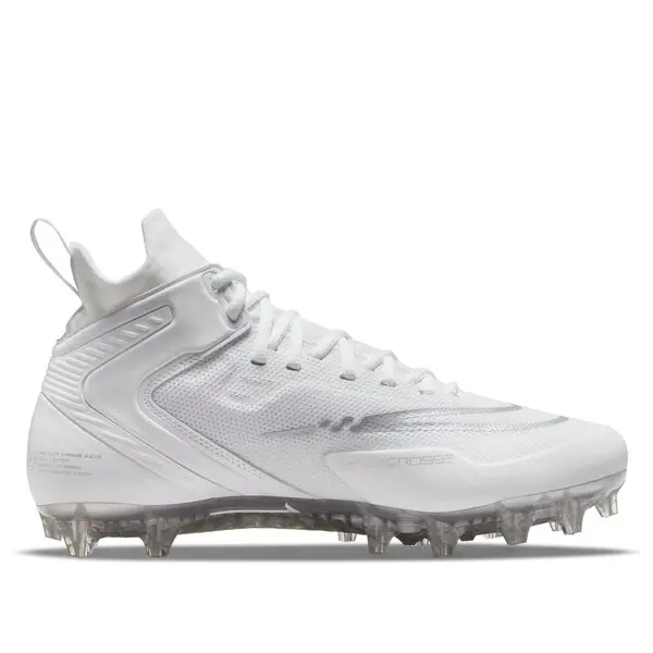 Nike Alpha Huarache 8 Elite Lacrosse Cleats - White