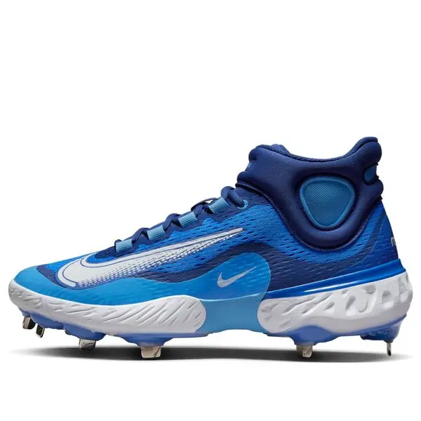 Nike Alpha Huarache Elite 4 Mid Baseball Cleats - Blue