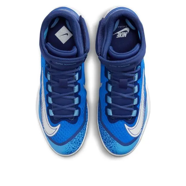 Nike Alpha Huarache Elite 4 Mid Baseball Cleats - Blue