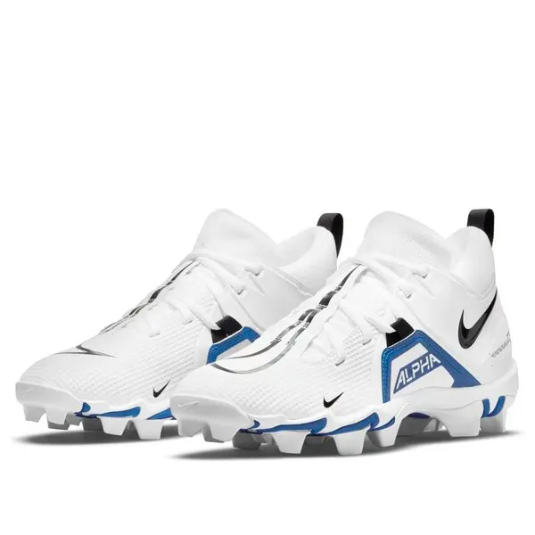 Nike Alpha Menace 3 Shark Football Cleats - White/blue