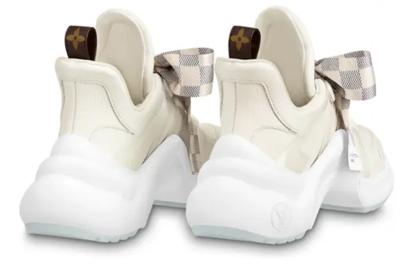 LOUIS VUITTON Archlight 1.0 Sneakers With Plaid Ribbon Detailing - White/brown