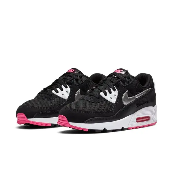 Nike Max 90 "black Metallic Silver" Sneakers - Blacksilverpink