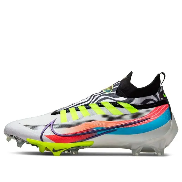 Nike Vapor Edge Elite 360 "multi Zebra Stripes" High Top Athletic Cleats - Gray/yellow