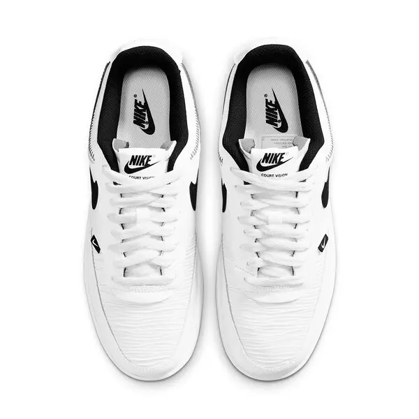 Nike Court Vision Low Premium Sneakers - White/black