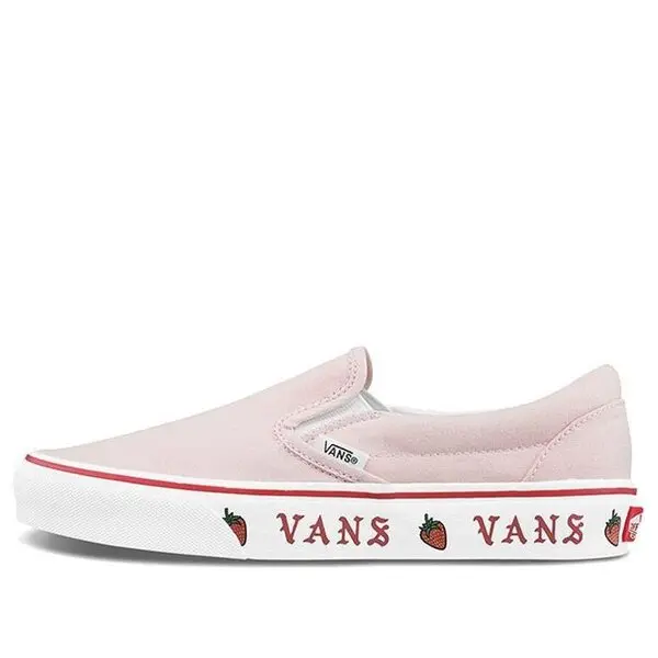 VANS Classic Slip-on Sidewall Print Strawberry Sneakers